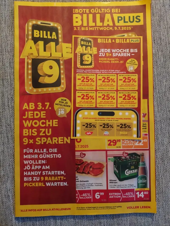 Ab 25. September: BILLA macht knapp 1.000 Produkte billiger