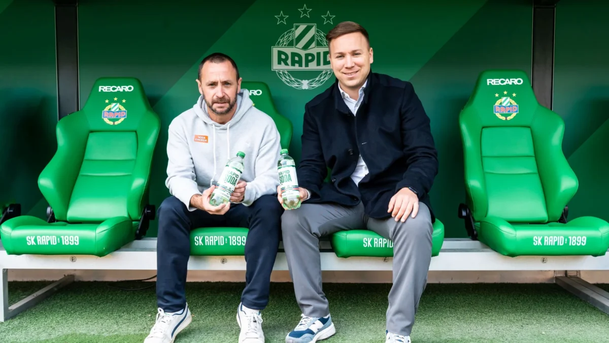 Grün-weiß prickelnd: Rapid bringt eigenes Soda in die Regale