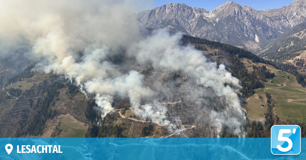 Waldbrand im Lesachtal: Luftaufnahmen zeigen verheerendes Ausmaß